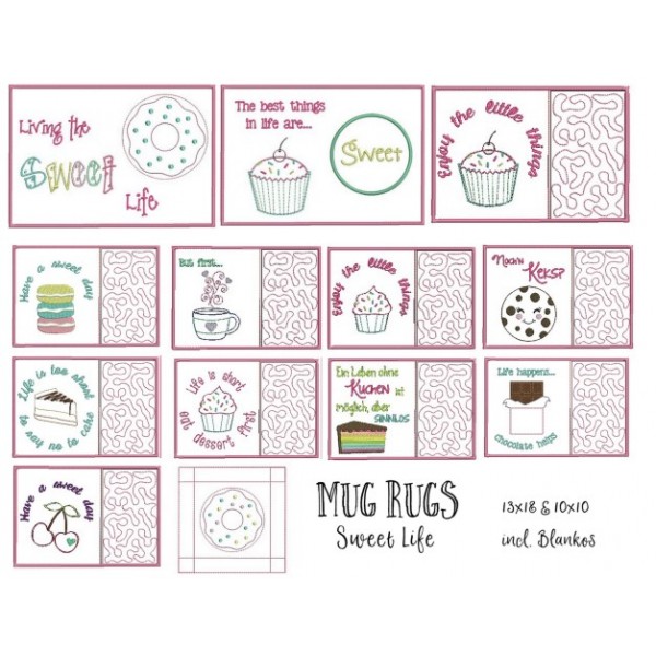 Mug Rugs - Sweet Life - Lollipops for Breakfast