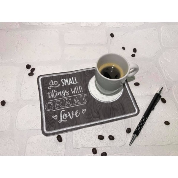 Stickserie - ITH Mug Rugs Quotes - Lollipops for Breakfast