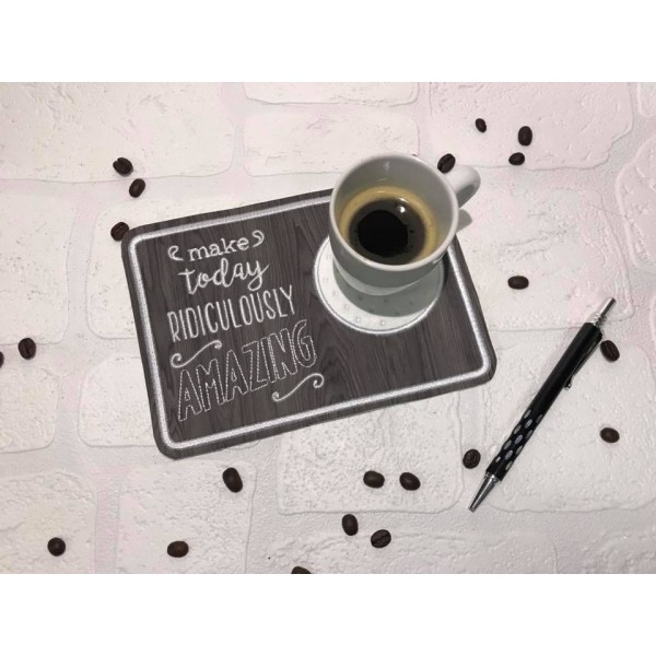 Stickserie - ITH Mug Rugs Quotes - Lollipops for Breakfast