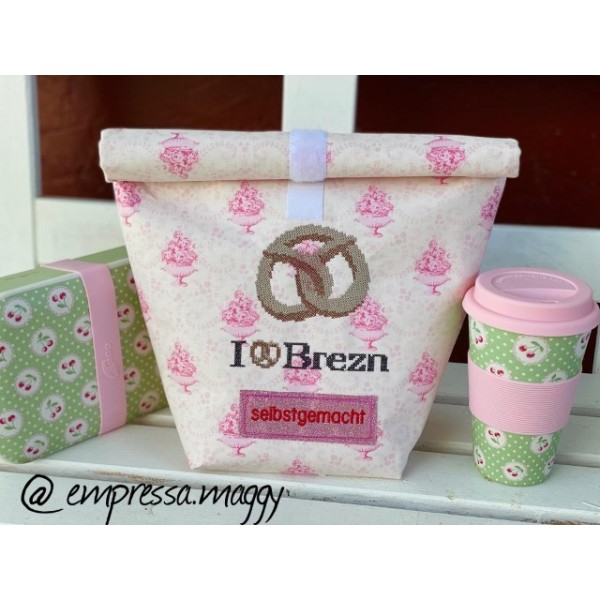 Stickdatei - Brot Liebe - Brezel Kreuzstich - Lollipops for Breakfast