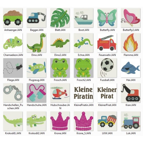 Stickserie - 52 Mini Motive Mix Set 2 für Puschen - Lollipops for Breakfast