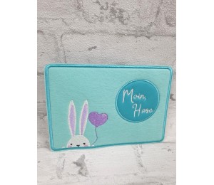 Stickdatei ITH - Mug Rug "Moin Hase" - Lollipops for Breakfast