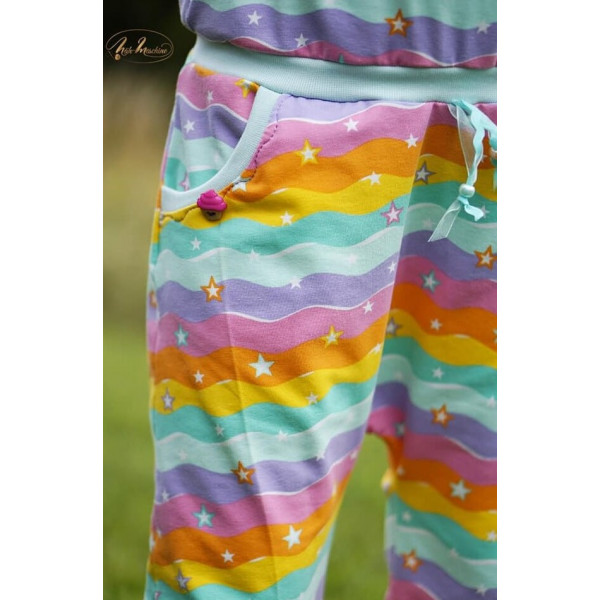 Jersey - Star Waves bunt pastell Wellen - Lollipops for Breakfast